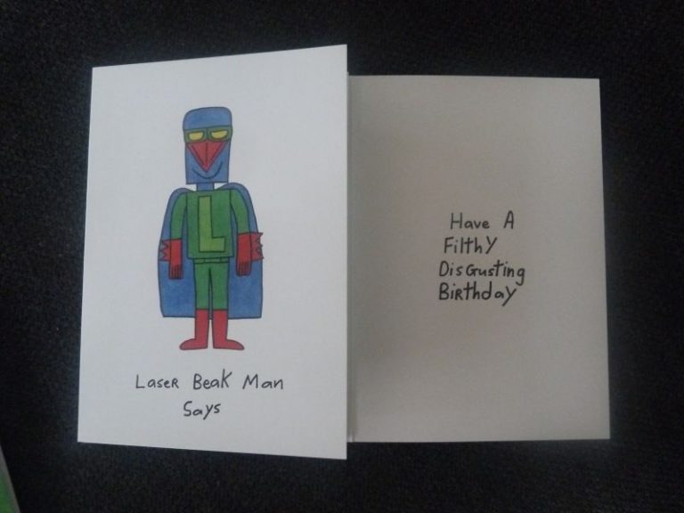 2x Wiggles and 2x Filthy Disgusting Birthday Cards w/ Envelopes | Laser ...