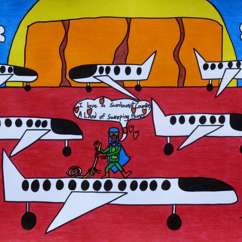 Original Artwork by Tim Sharp | Laser Beak Man by Tim Sharp