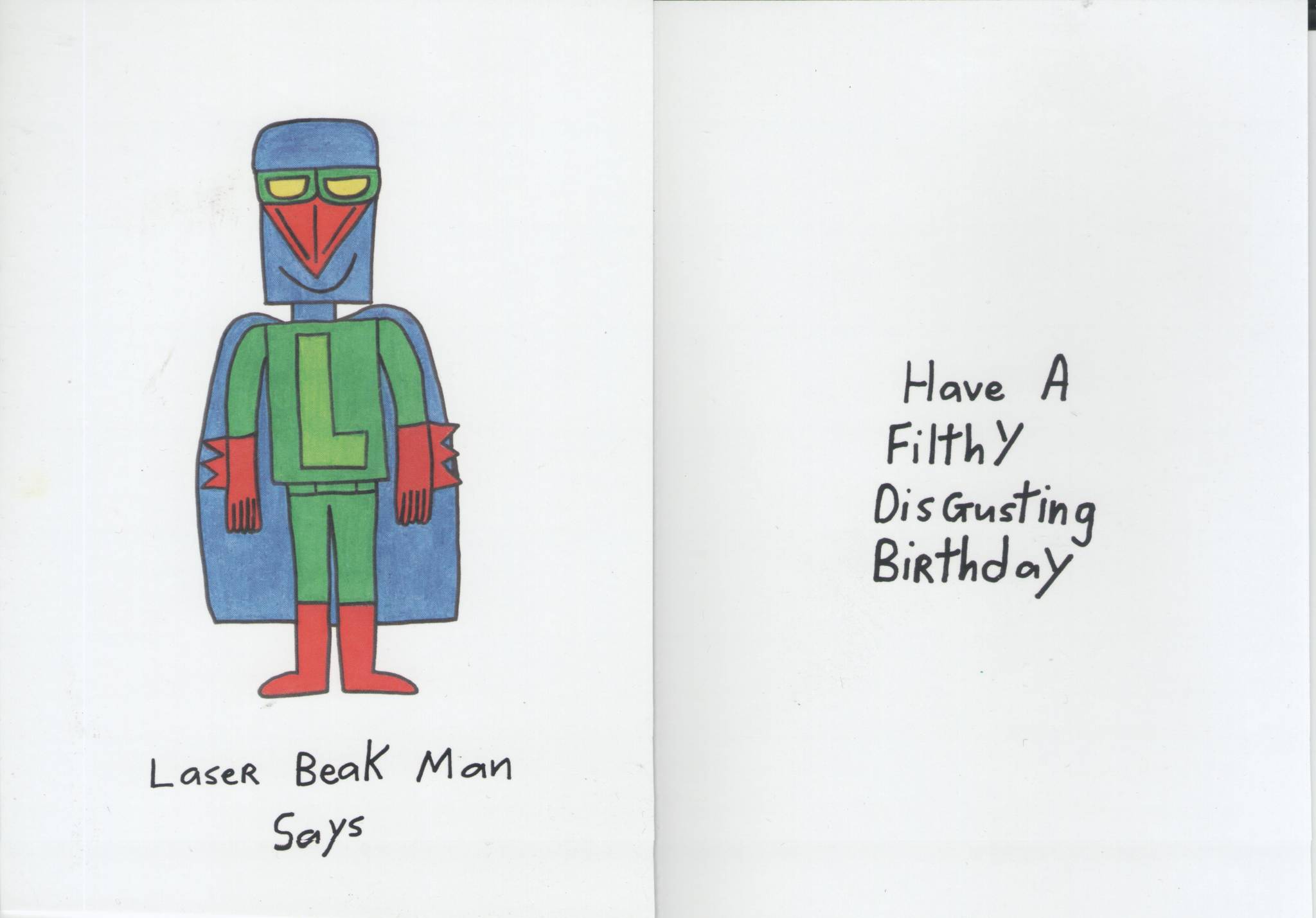 4x Filthy Disgusting Birthday Cards W Envelopes Laser Beak Man By 4x Filthy Disgusting Birthday Cards W Envelopes Laser Beak Man By